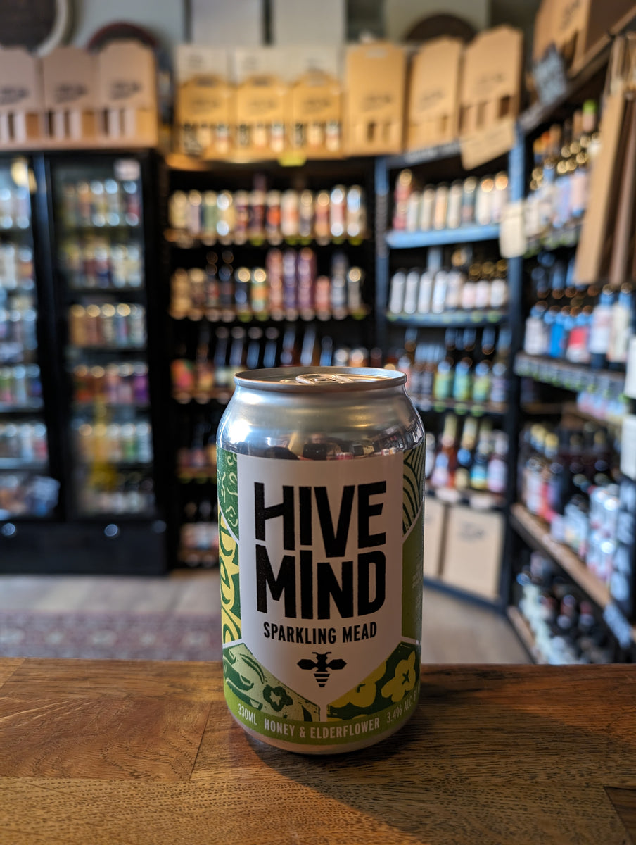 Hive Mind Honey & Elderflower Sparkling Mead 3.4% (330ml Can) – Beer GB ...